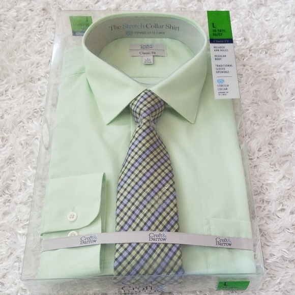 croft & barrow | Shirts | Nwt Mens Dress Shirt And Tie Box Set | Poshmark